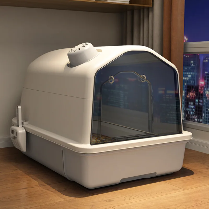 Cat litter box, fully enclosed, odorless and deodorizing, extra large ...