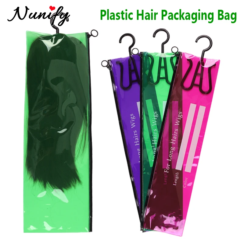Waterproof-Hair-Extension-Storage-Bag-With-Plastic-Hanger-Anti-dust ...