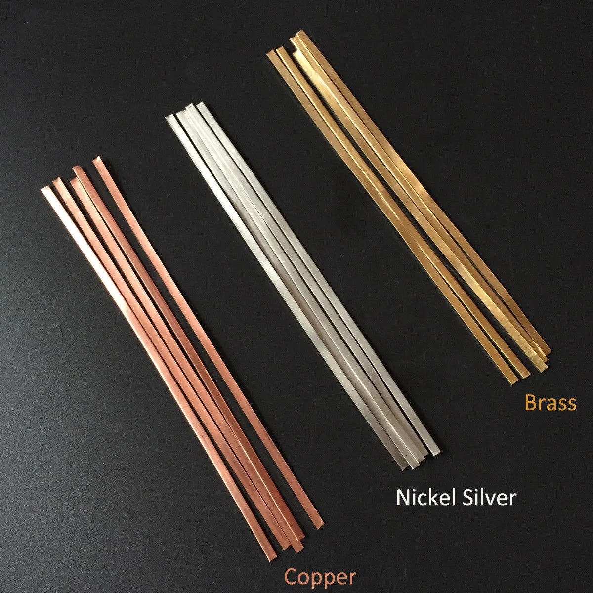 5pc 153x3x0.6mm 23 Gauge - Copper, Brass, Nickel Silver Bezel Strip ...