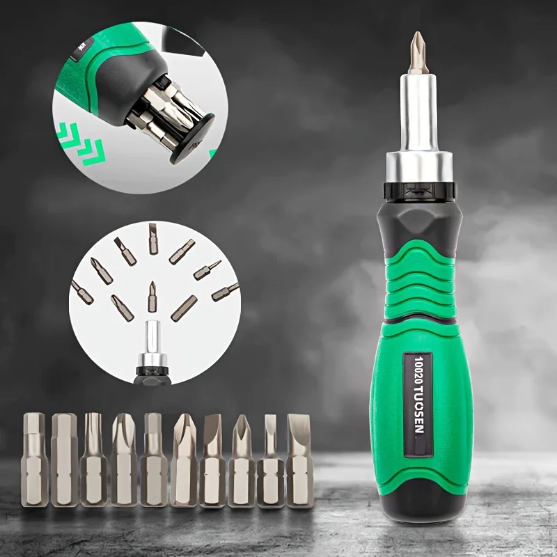 10-In-1-Portable-Screwdriver-Set-With-Crosshead-Ratchet-Dual-Purpose ...