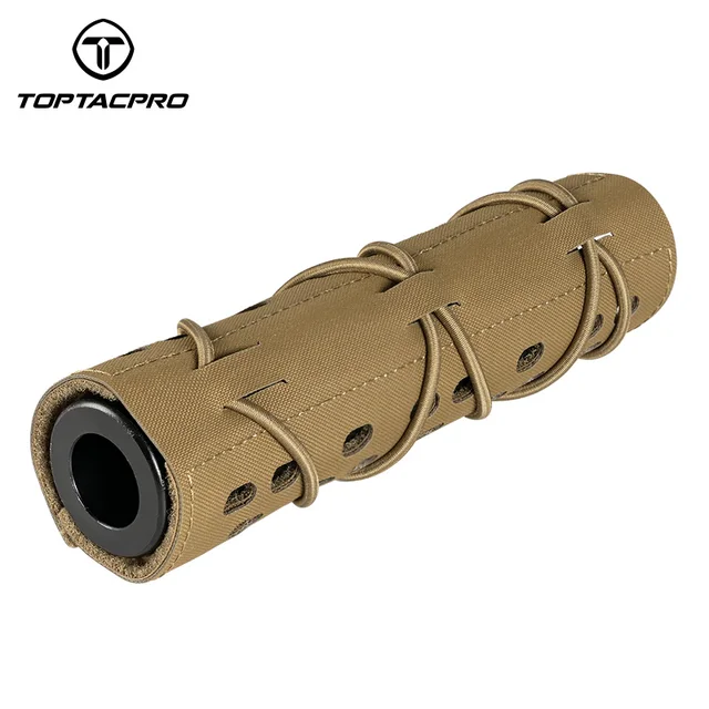 TOPTACPRO Tactical Suppressor Cover 7'' Laser Cut noise elimination Heat Shield Sleeve Cover ...