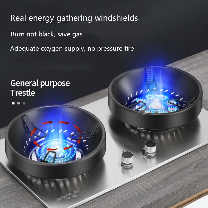 Gas-Stove-Gathering-Fire-Energy-saving-Windshield-Stainless-Steel-Home ...