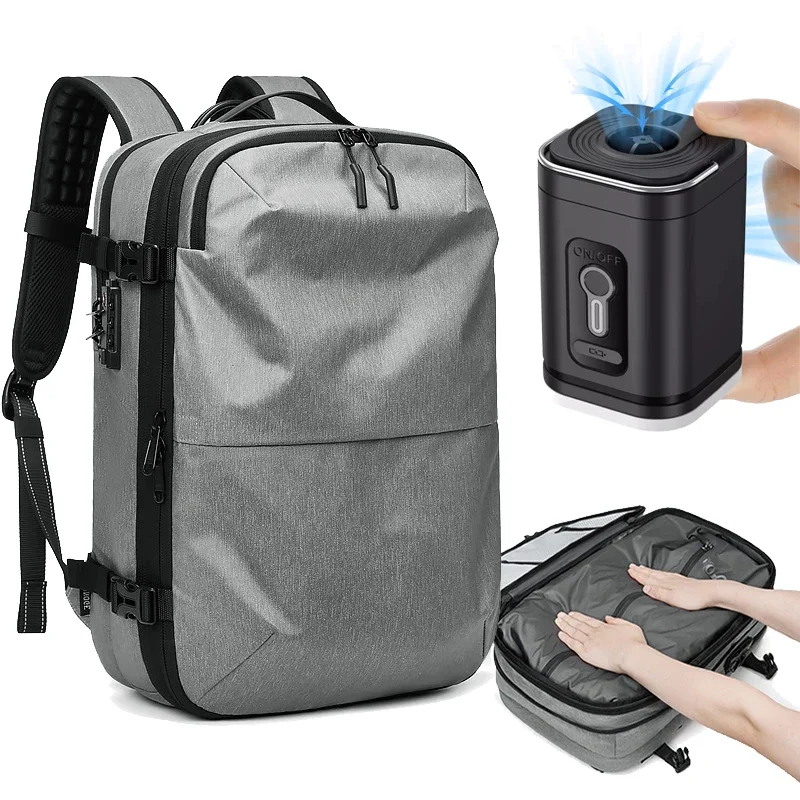 Vacuum-Compression-Backpack-Men-for-Travel-with-Air-Pump-Airbag ...
