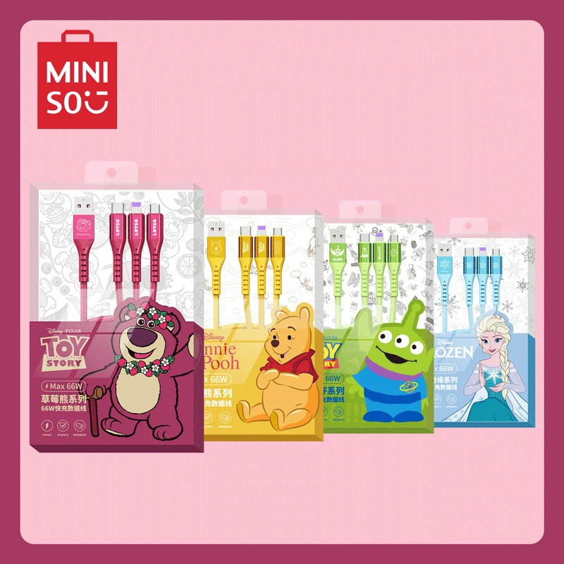 Frozen-3-in-1-Max-66W-Fast-Charger-Miniso-Disney-Cartoon-Mickey-Pooh ...