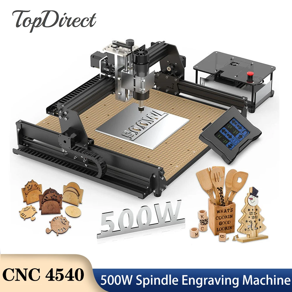 TopDirect 500W Spindle Metal CNC Milling Machine 40W Laser Engraving ...