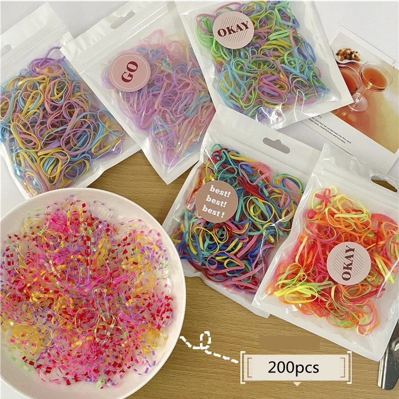 200PCS Set Pet Grooming Rubber Band Dog Headwear Dog Teddy York Rubber ...