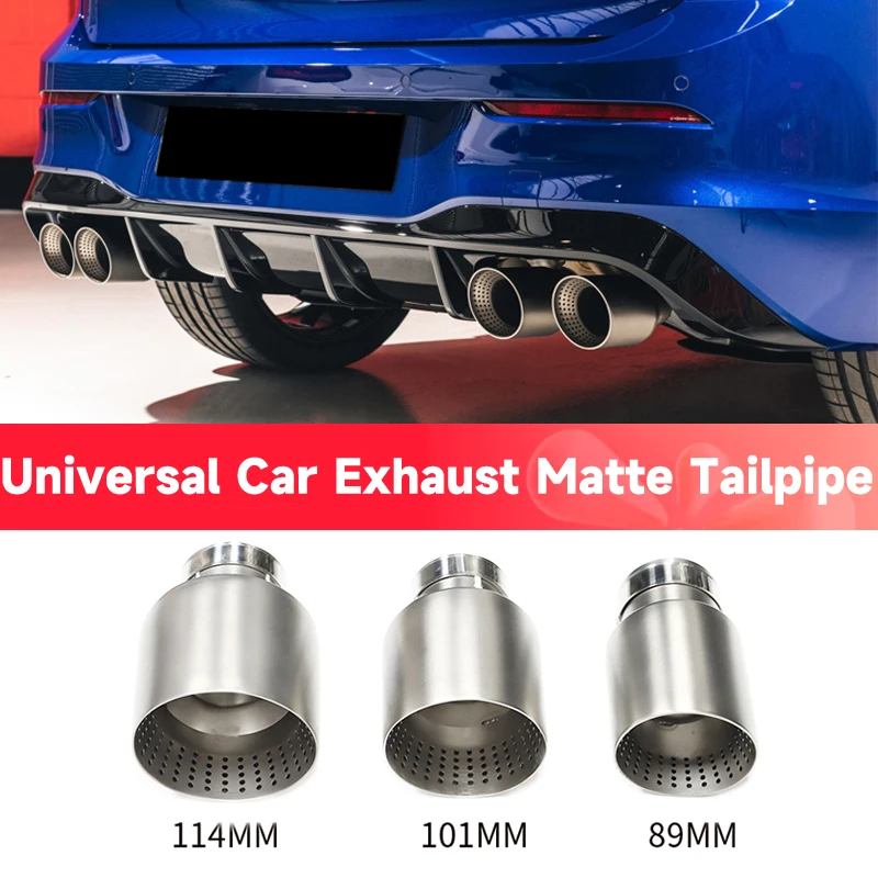 Honeycomb-mesh-Matte-Stainless-Steel-Car-Muffler-Tip-System-Pipe ...