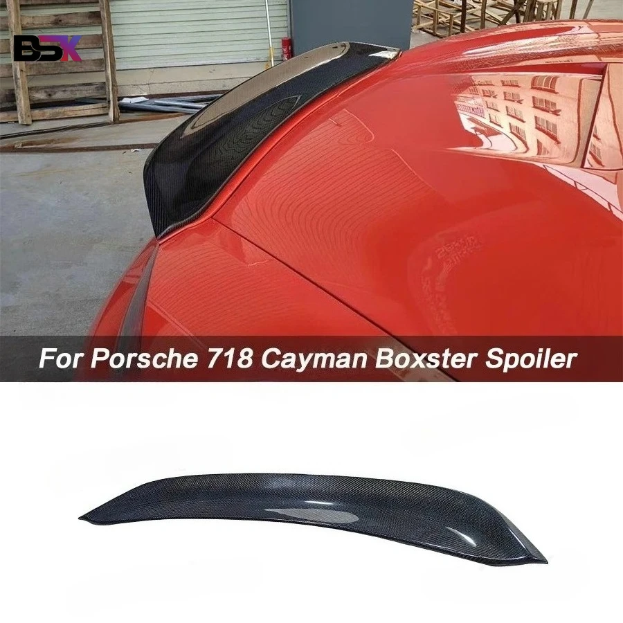 Real Carbon Fiber Rear Spoiler for Porsche Boxster Cayman 718 982 ...