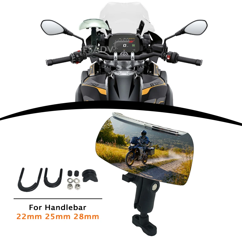 Motorcycle-Handlebar-180-Degree-Holographic-Wide-angle-Rear-View-Mirror ...