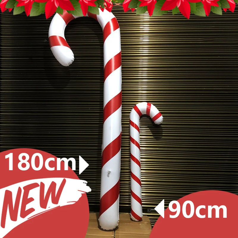 Per-metro-180cm-nueva-decoraci-n-gigante-bastones-inflables-de-Navidad ...