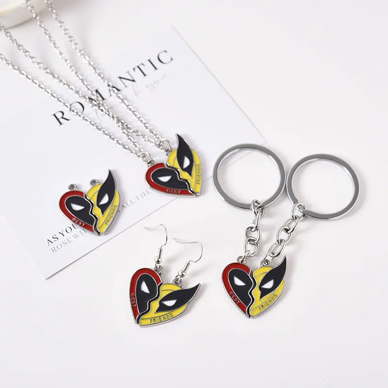 Mavel-Deadpool-and-Wolverine-Best-Friends-Keychain-Set-Split-Heart ...