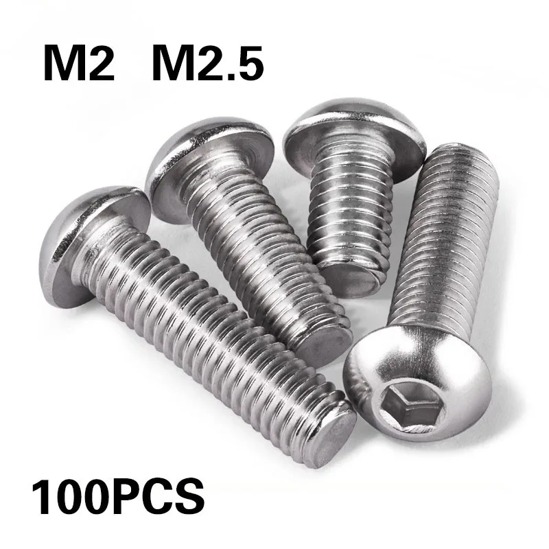 M2-M2-5-304-Stainless-Steel-Round-Head-Inner-Hexagon-Screw-Half-Round ...
