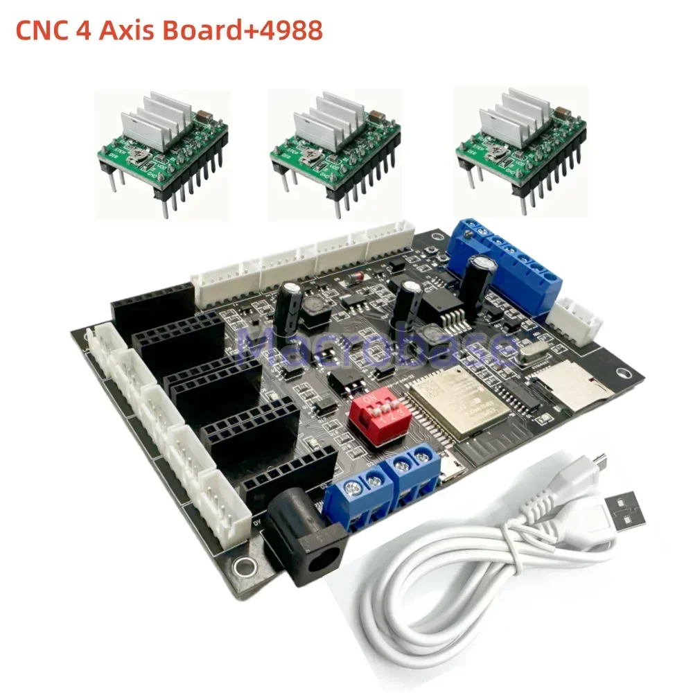 4-axis-GRBL-cnc-controller-breakout-board-control-plate-motion-card ...