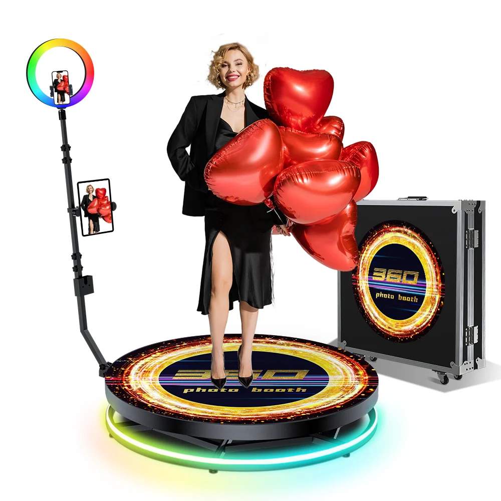 Platform-360-Degree-Portable-Photo-Booth-Automatic-Slow-Motion-Rotating ...