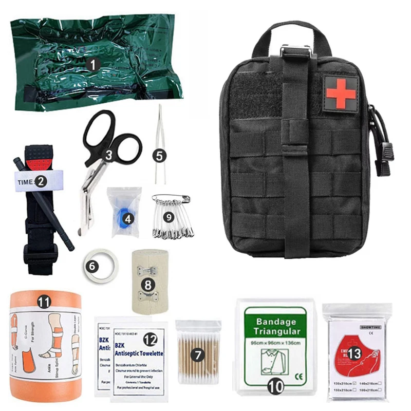 Military-Tactical-Kit-First-Aid-Kit-Bag-Israeli-Bandage-Splint-Outdoor ...