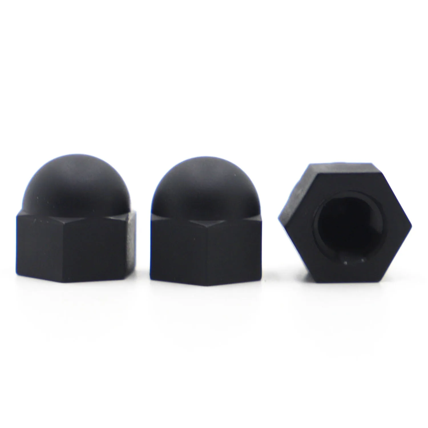 DIN1587 Black Plastic Nylon Cap Nuts Decorative Cover Semicircle Acorn Nut M3 M4 M5 M6 M8 M10 M12