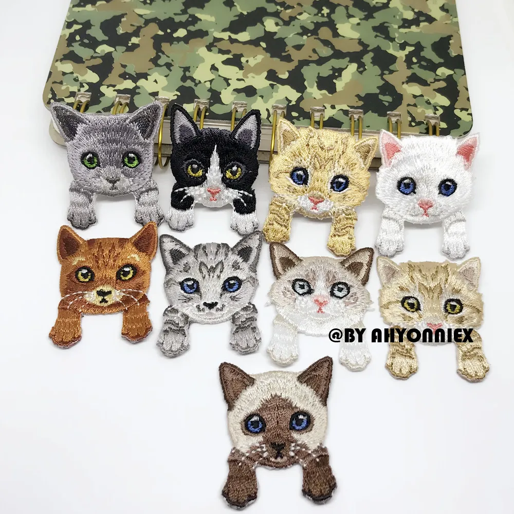 High-Quality-9-Pieces-Lot-Cute-Cat-Patches-baby-s-Clothing-Stickers ...
