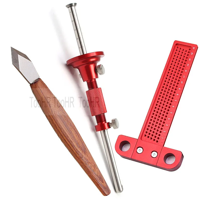 3pc-set-Woodworking-Marking-Knife-Wood-Marking-Gauge-Scribe-T-Ruler ...