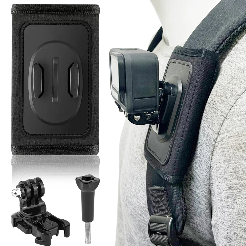 360° Rotate Camera Adjustable Holder With Backpack Shoulder Strap Belt ...