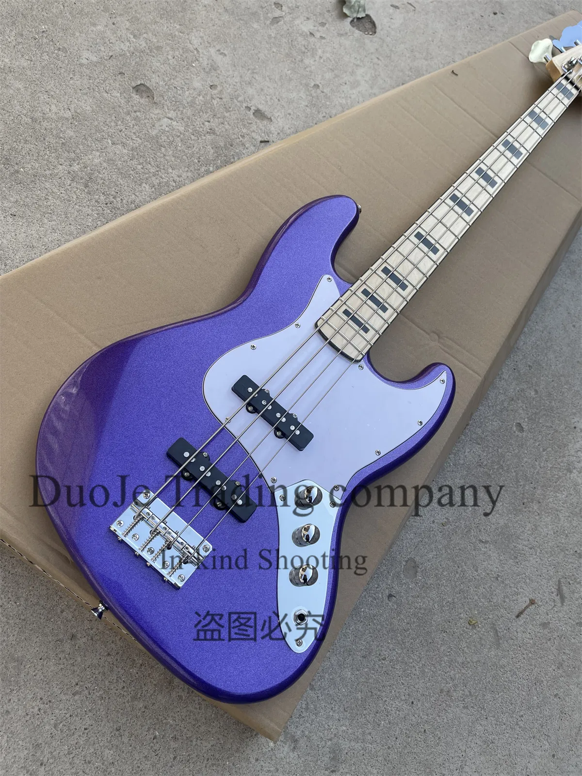 4-String-Metal-Purple-Electric-Bass-Maple-Neck-Jaz-Body-Maple ...