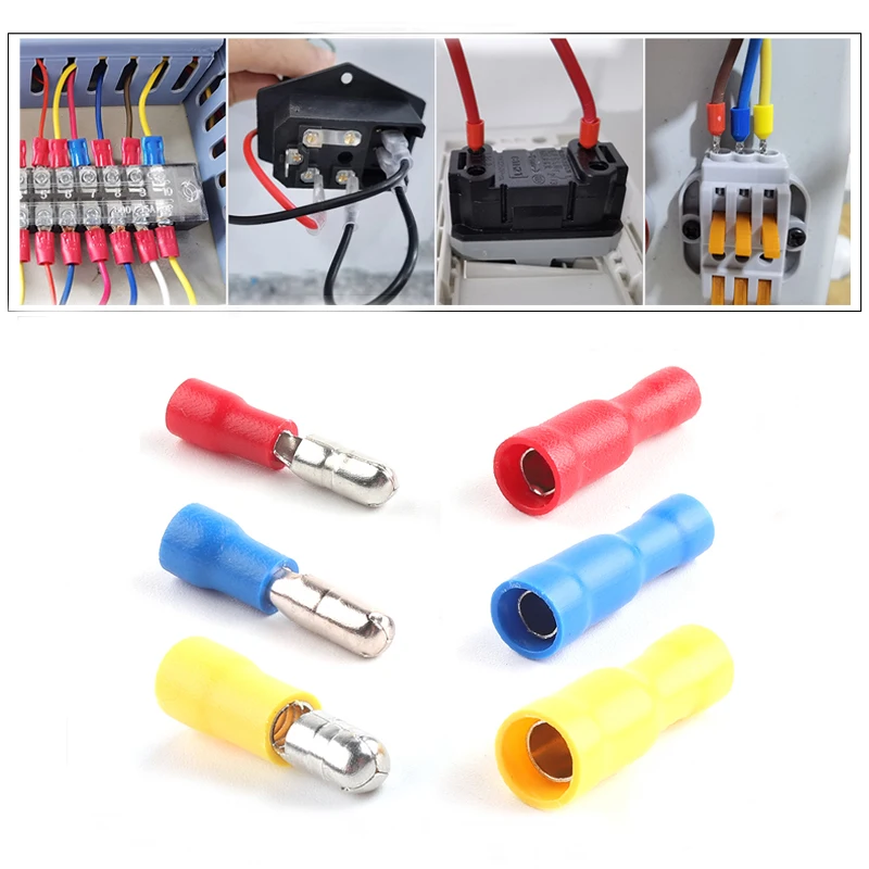 20-60-100pcs-MPD-FRD-Assorted-Female-Male-Bullet-Butt-Connector ...