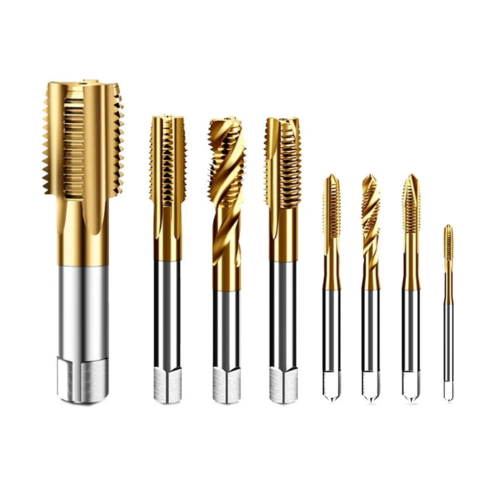 Hss-Titanium-Steel-Screw-Tap-Coated-Metric-Spiral-Straight-groove ...