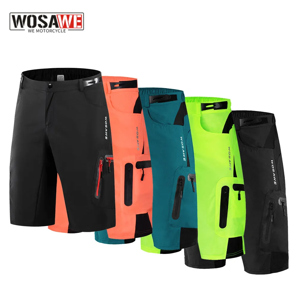 WOSAWE Summer Motorcycle Shorts Breathable Loose Short MTB Bike Shorts ...