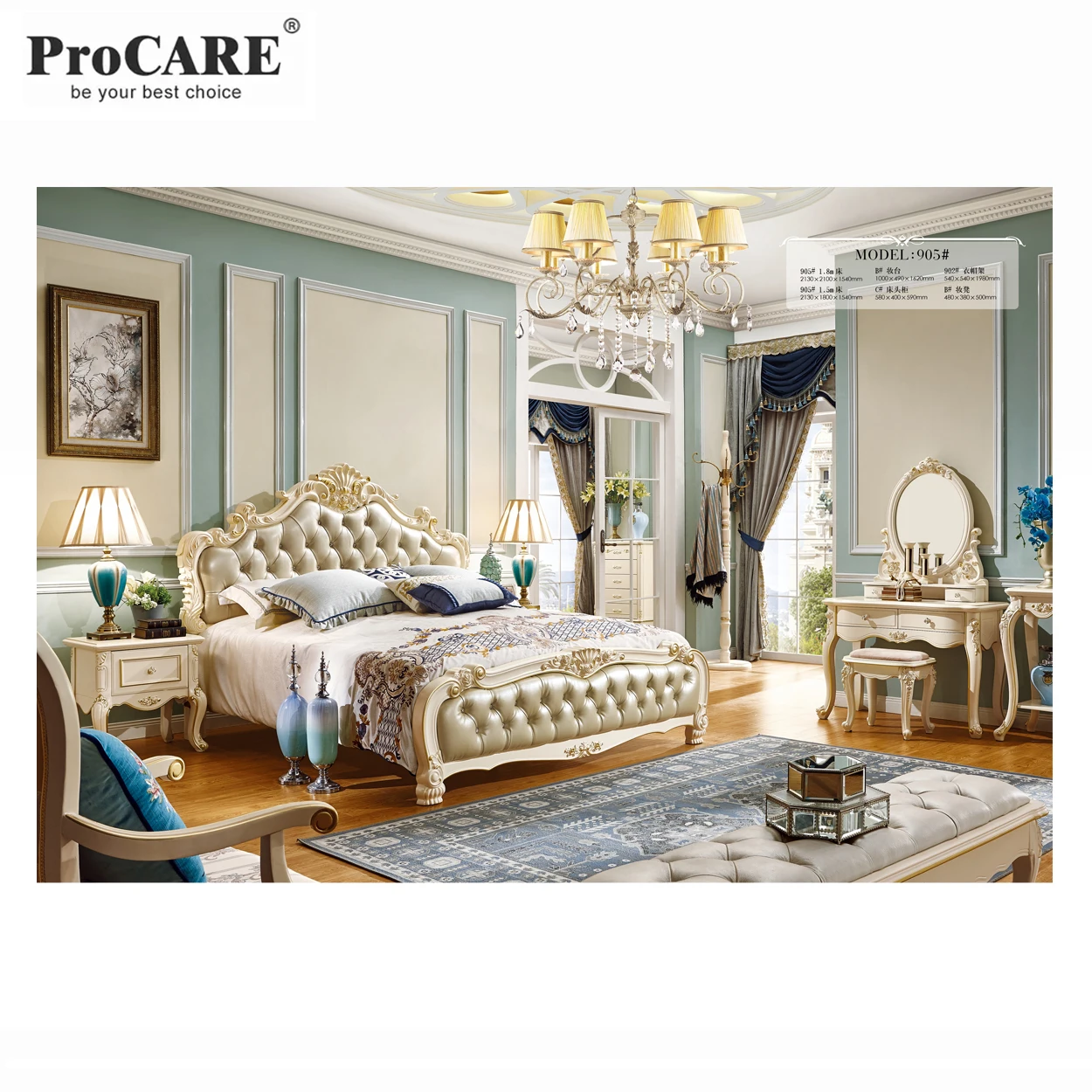 Rococo Furniture Bed