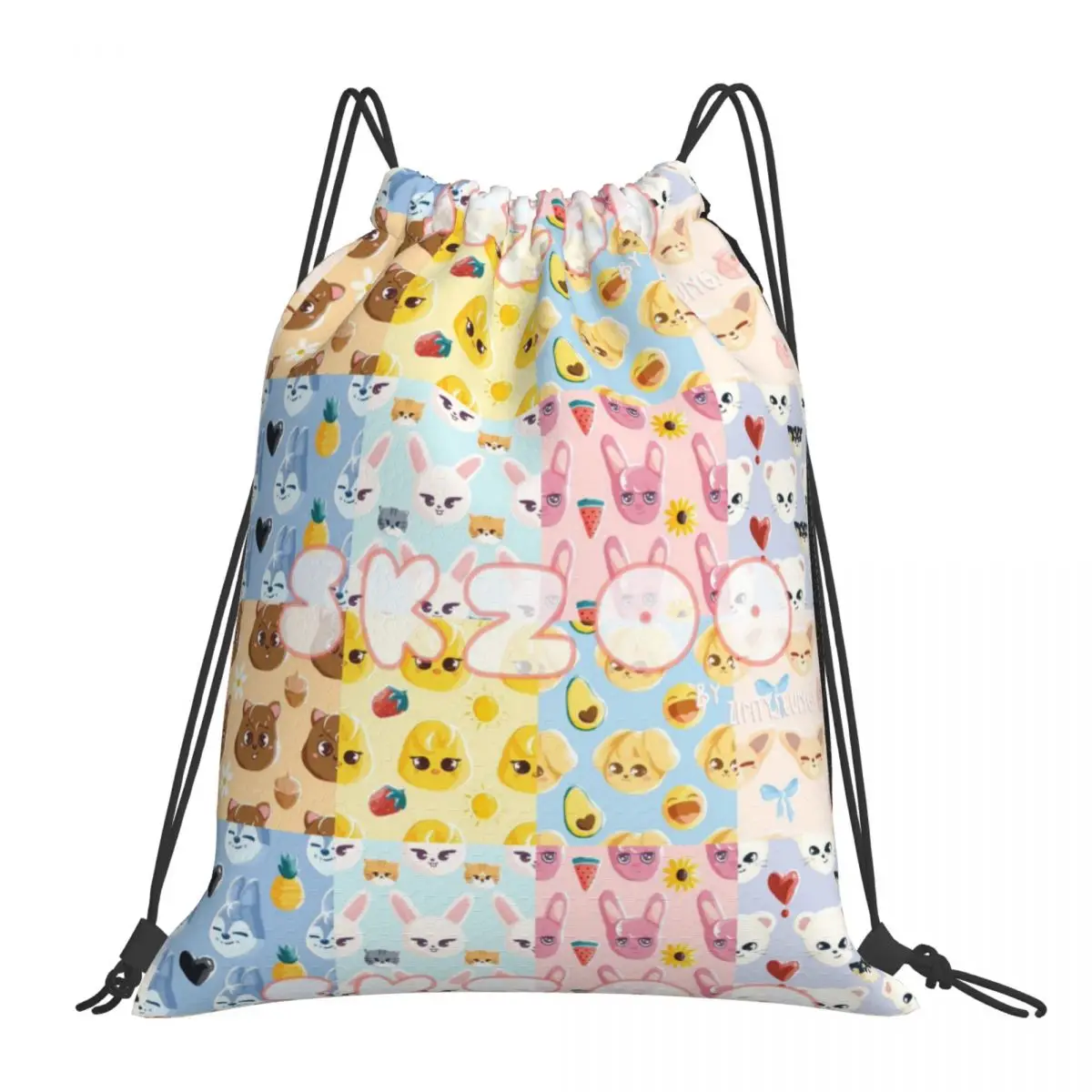 SKZOO Stray Kids Backpacks Portable Drawstring Bags Drawstring Bundle ...