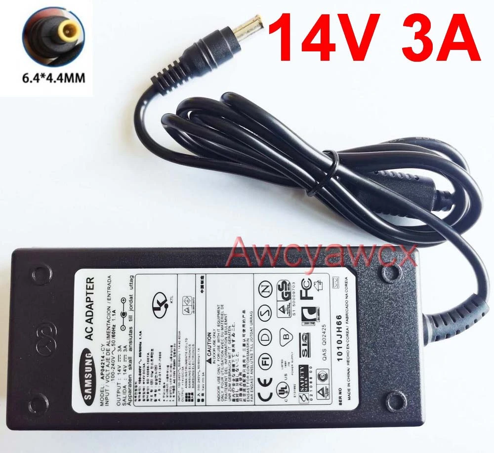 14v 3a Power Supply Ac Adapter Charger For Samsung Monitor Sa300 A2514 ...