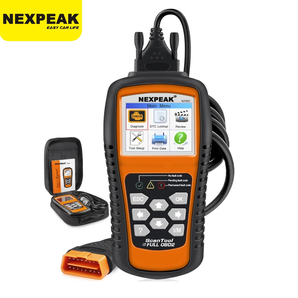 NEXPEAK NX501 OBD2 Automotive Scanner Car Diagnostic Scanner Tools OBD2 ...