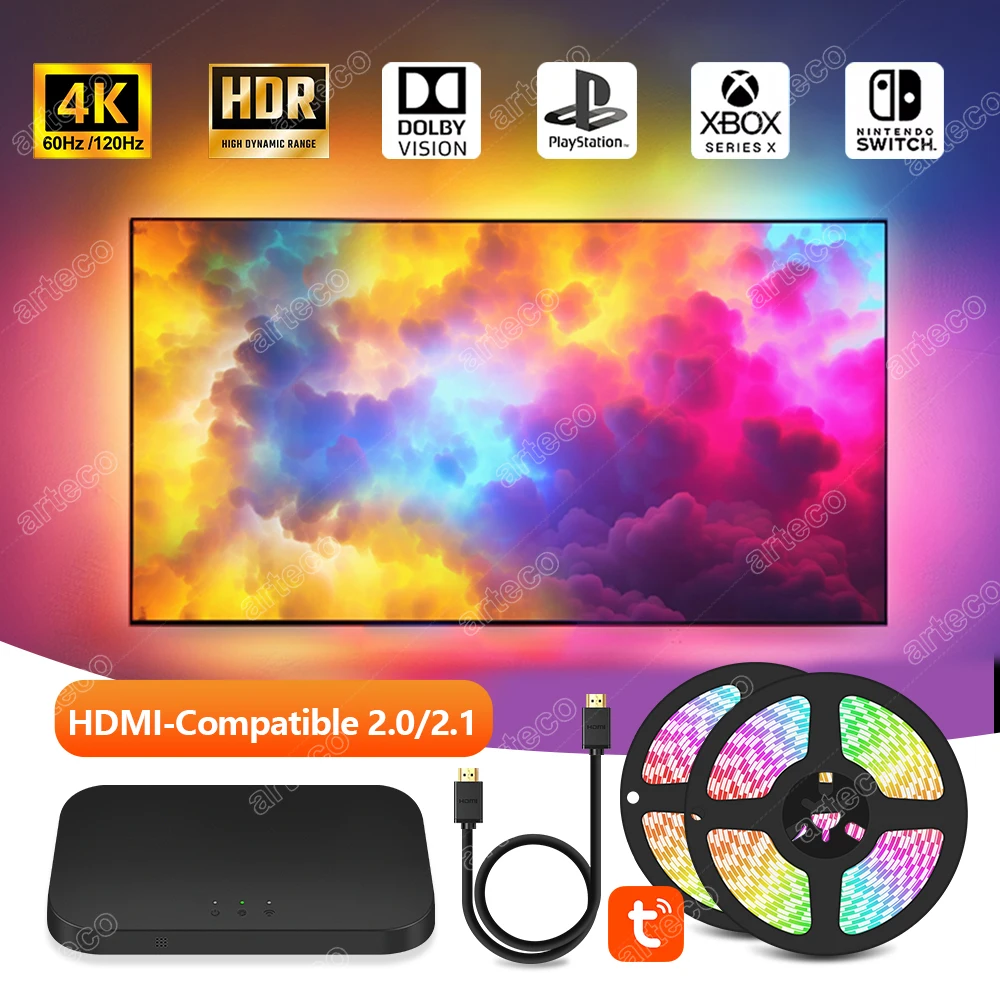 Smart-Ambient-Lighting-TV-Backlight-HDMI-Compatible-2-0-2-1-Sync-Box ...
