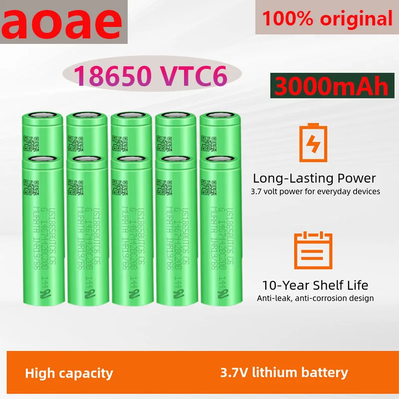 2-20pcs-Original-US18650-VTC6-Li-ion-rechargeable-18650-battery-for ...