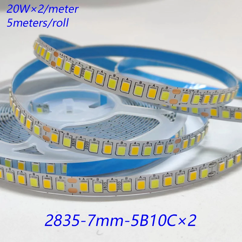 SANAN-Highlight-2-solder-joints-5meters-2835-7mm-200D-3Colors-Constant ...