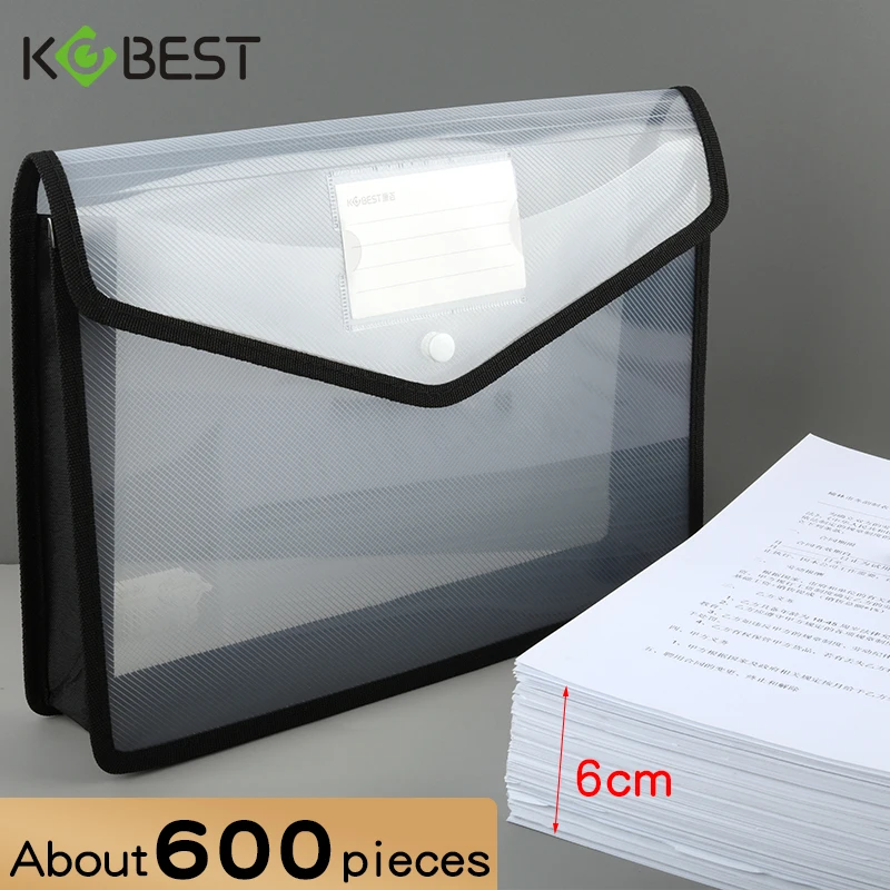 1Pcs-Waterproof-File-Transparent-A4-Folder-Press-Button-Plastic-Data ...