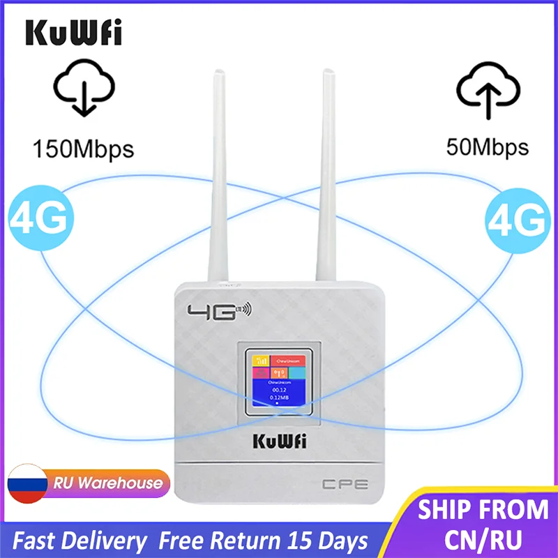 KuWFi-CPE903-4G-LTE-Router-150Mbps-Wireless-Home-CPE-Router-Unlocked-4G ...