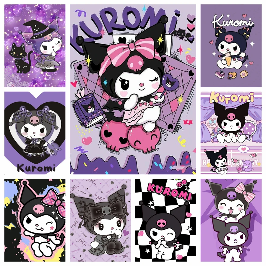 Kuromi-e-minha-melodia-5D-pintura-diamante-completa-mosaico-cruz-ponto ...