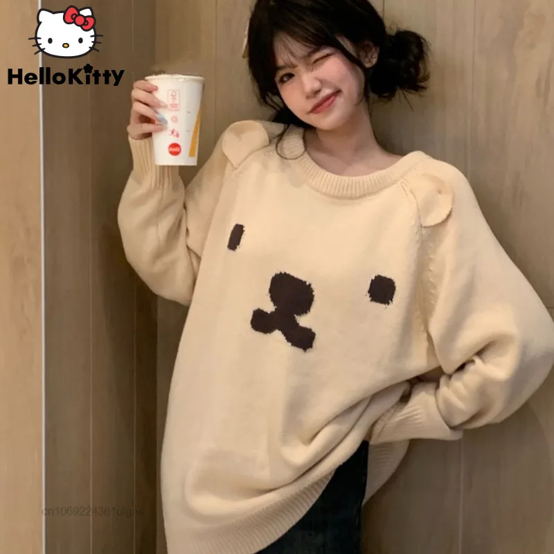 Sanrio Clothes Cartoon Pom Pom Purin Sweater New Pullover Knitted Tops ...