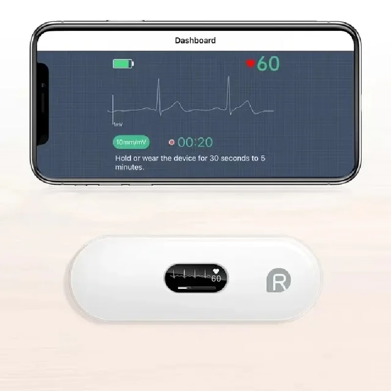 Handheld ecg monitor OLED Bluetooth EKG Cardiaco Heart Monitoring ...