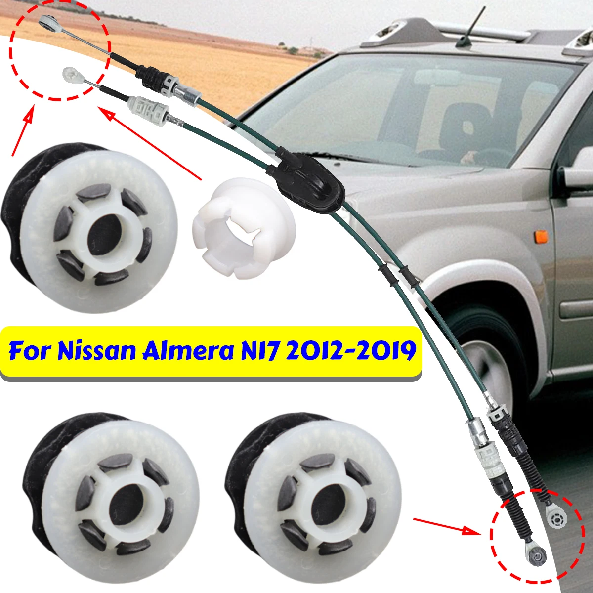 For Nissan Almera N17 2012-2019 Gear Shift Selector Lever Linkage Cable ...
