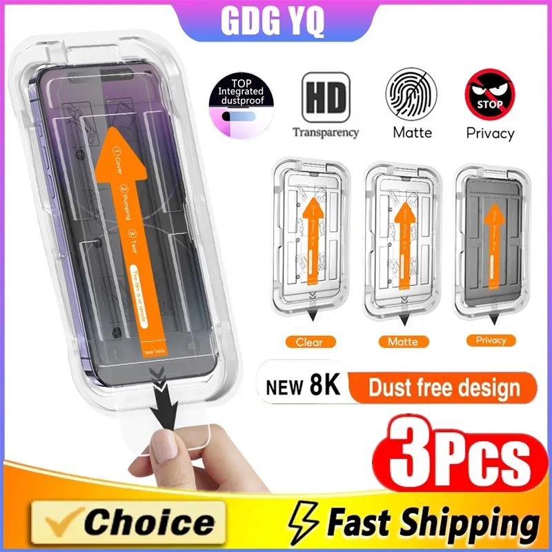 Dust-Free-Easy-Installation-Privacy-Screen-Protector-For-iPhone-15-14 ...