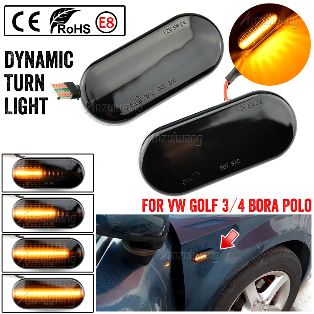 2PCS-Led-Dynamic-Side-Marker-Turn-Signal-Light-Sequential-Blinker-Light ...