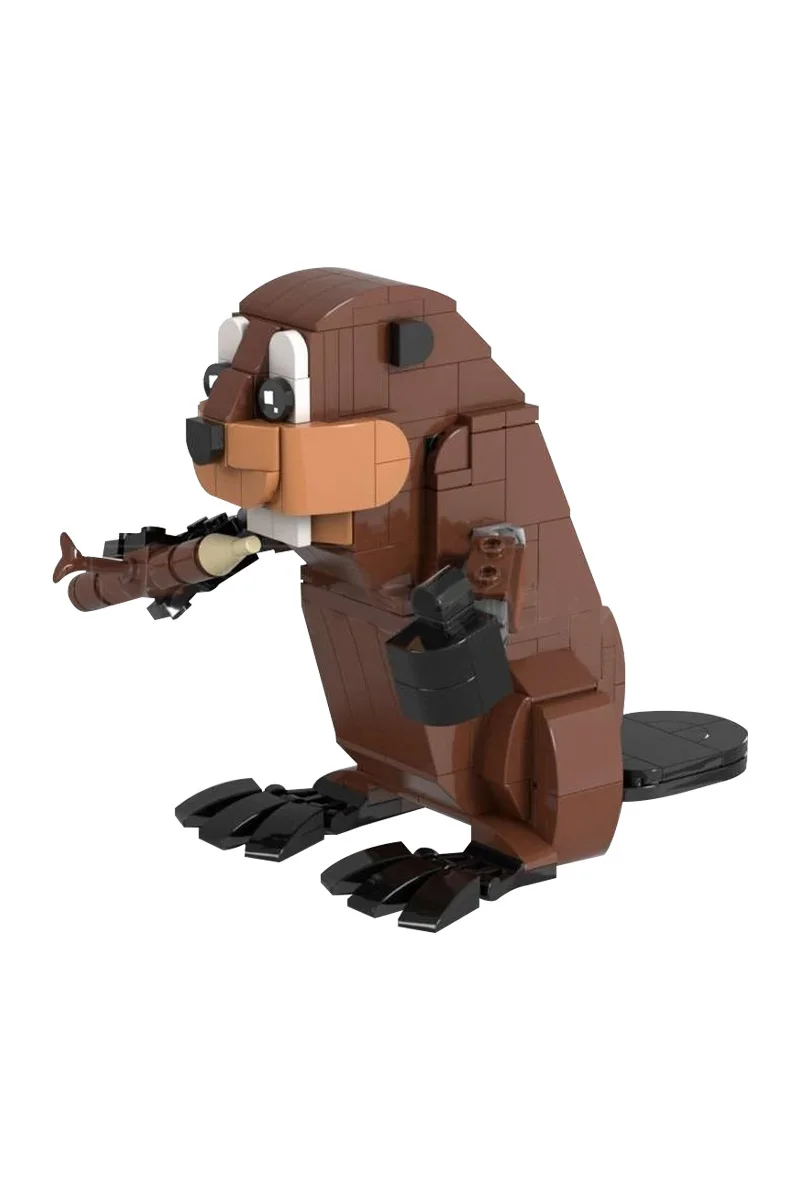 MOC Cute Beaver Building Blocks Model Beaver Animal Bricks Assembly ...