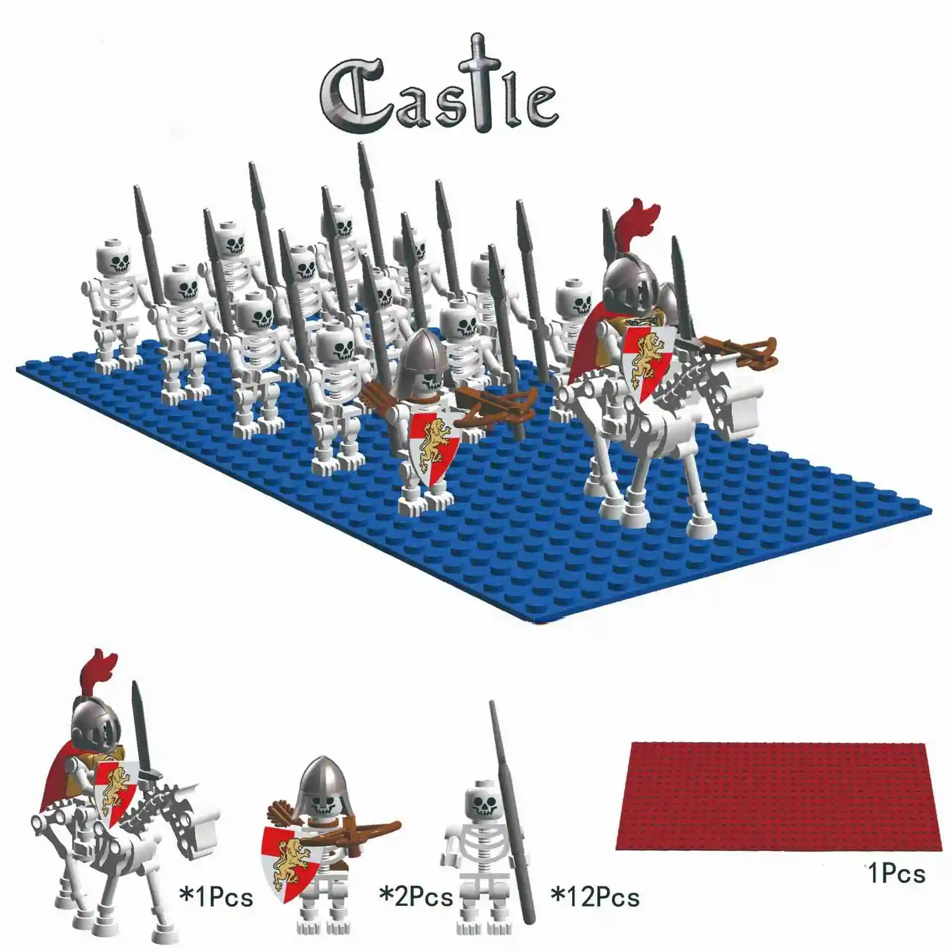 Undead-Army-Building-Blocks-Skeleton-Knight-Horse-Soldier-Mini-Action ...