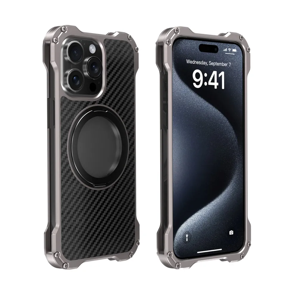 Aluminium-Alloy-Metal-Phone-Case-For-iPhone-15-Pro-Max-Wireless ...