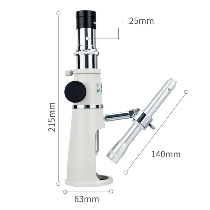 100K graduated magnifying glass, 100x mirror, ruler microscope, lamp ...