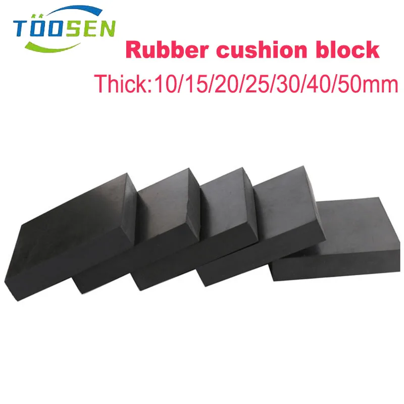 Black-Industrial-Rubber-Cushion-Block-Equipment-Base-Heightening-Shock ...