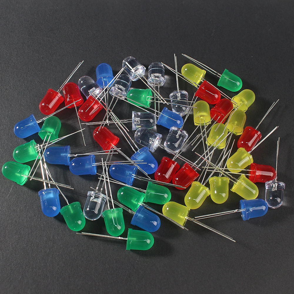 50Pcs-10mm-Led-Diodes-Muticolor-Lights-White-Red-Green-Blue-Yellow ...