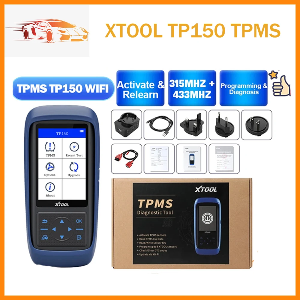 Newest Xtool Tp150 Wifi Tpms Programming Tool Car Tire Pressure Sensor Program Relearn