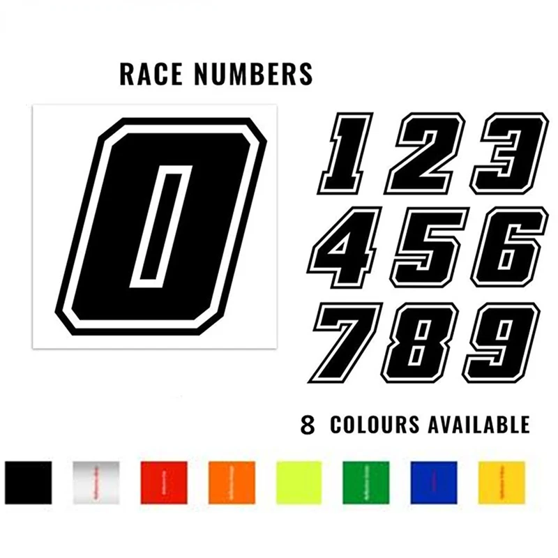 Cool-Racing-Number-Decals-Die-Cut-Sticker-For-Car-Motor-Bike-Truck ...